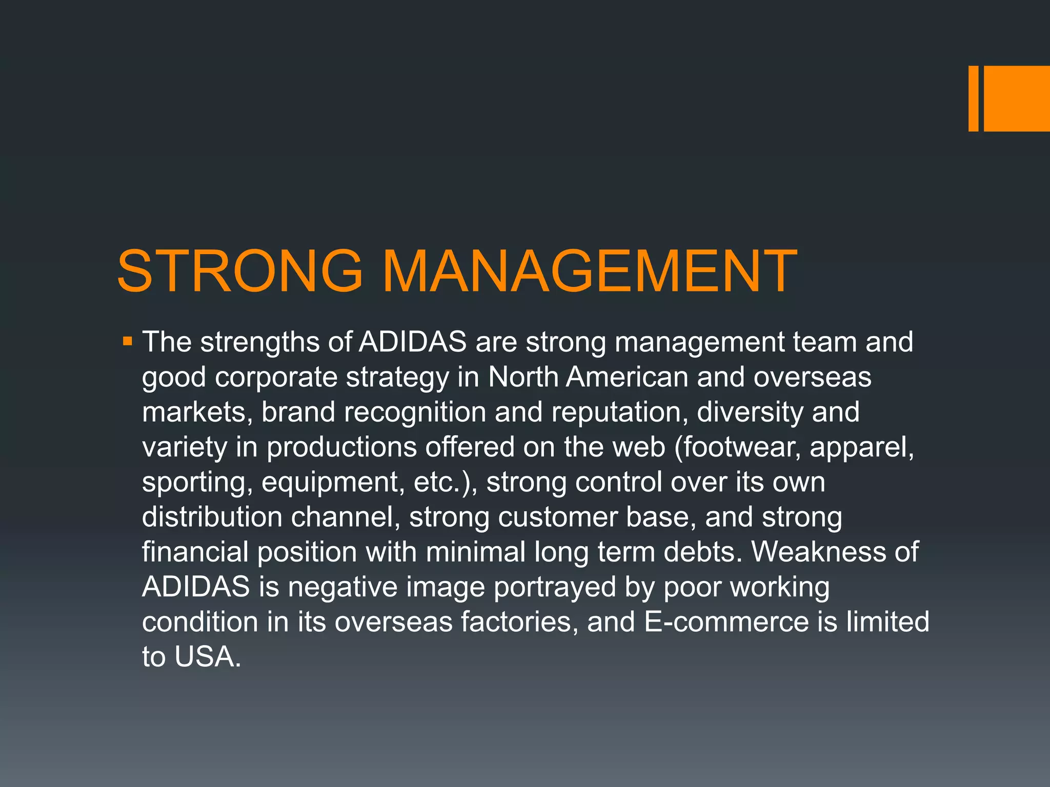 Adidas Management and Managerial Structure | PPTX