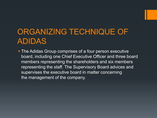 Adidas Management and Managerial Structure | PPTX