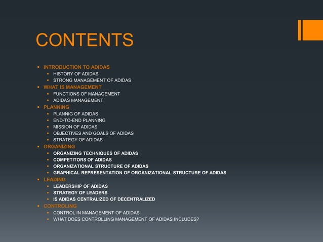 Adidas Management and Managerial Structure | PPTX | Large Business ...