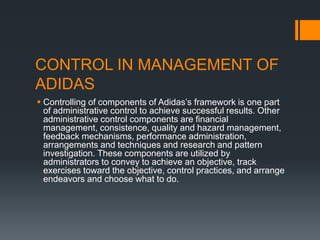 Adidas Management and Managerial Structure | PPTX