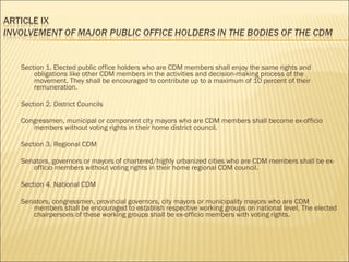 Presentation of cdm statutes, structure and protocols | PPT