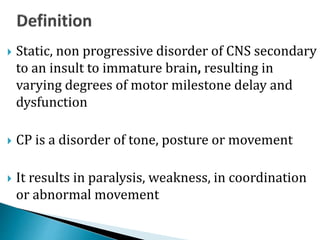 Presentation of cerebral palsy | PPTX
