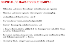 Presentation of chemical handling presentation | PPTX