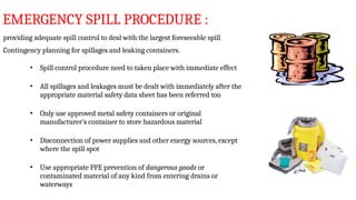 Presentation of chemical handling presentation | PPTX