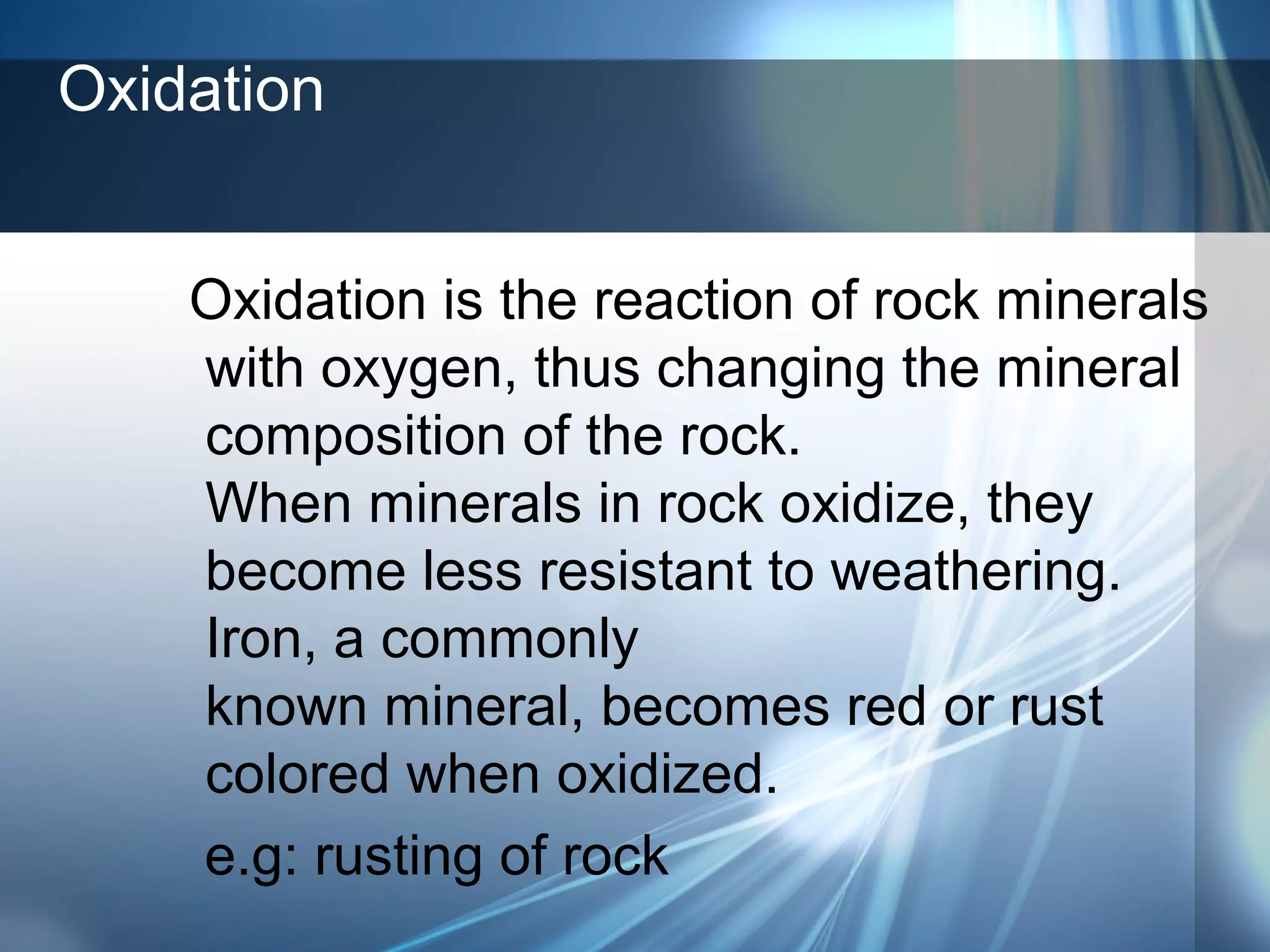 Presentation of chemical weathering | PPT