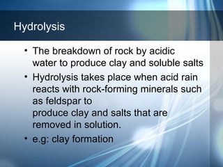 Presentation of chemical weathering | PPT