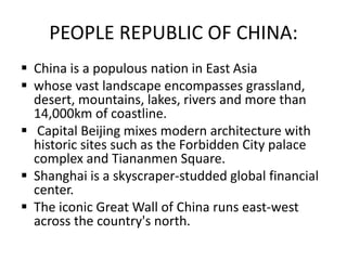Presentation of china | PPTX