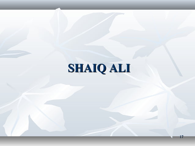 Presentation of chromatography by Shaiq Ali | PPT