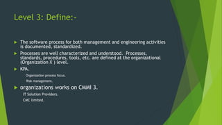 CMMI levels | PPTX
