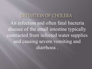 Presentation of community on topic cholera | PPTX