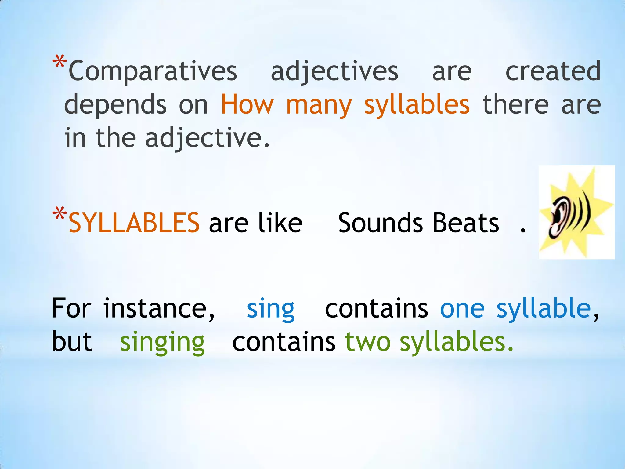 Presentation of comparatives adjectives | PPT