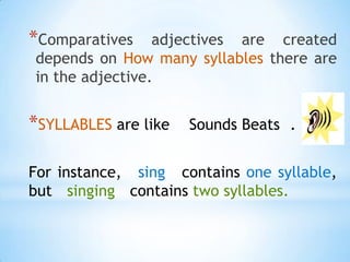 Presentation of comparatives adjectives | PPT