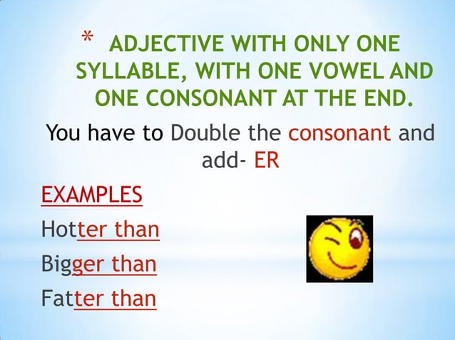 Presentation of comparatives adjectives | PPT