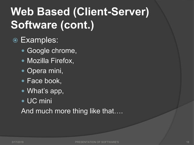 Presentation of computer ( software) | PPT