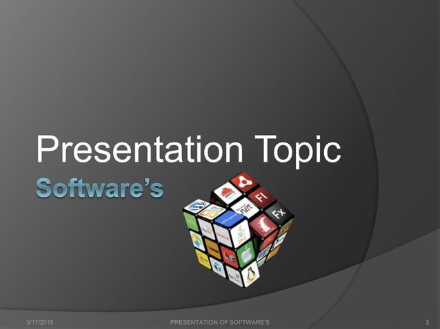 Presentation of computer ( software) | PPT