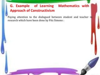 Presentation of constructivism and problem solving approach | PPT