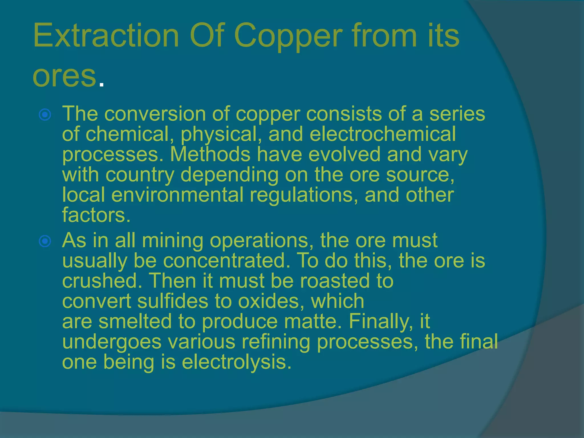 Presentation of copper | PPTX