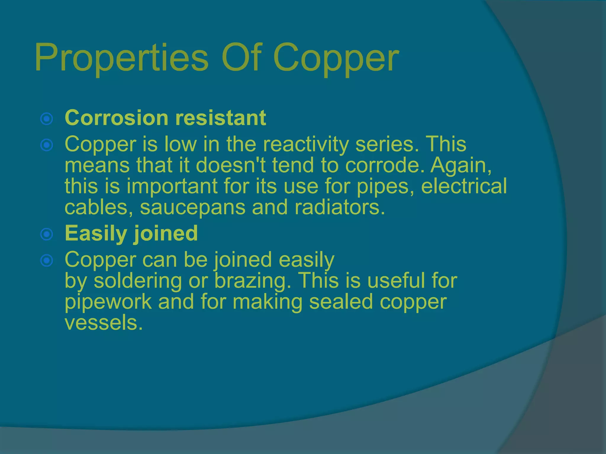 Presentation of copper | PPTX