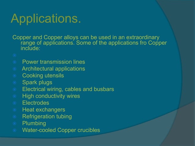 Presentation of copper | PPTX