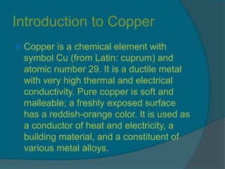 Presentation of copper | PPTX