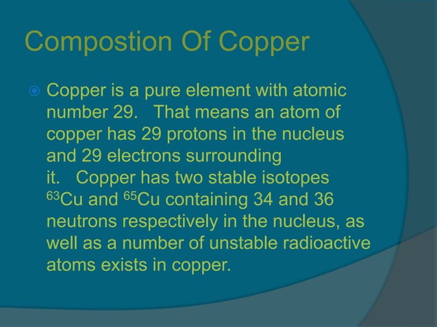 Presentation of copper | PPTX