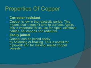 Presentation of copper | PPTX