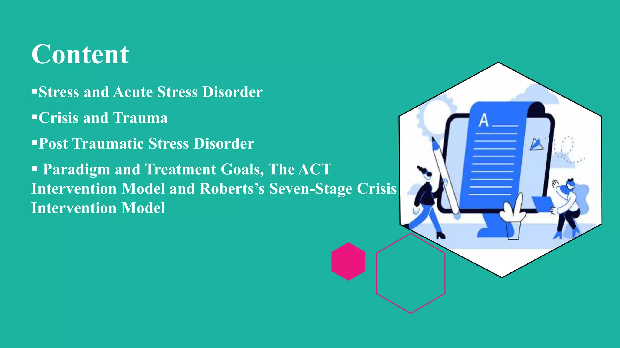 Differentiating Among Stress, Acute Stress Disorder, Acute Crisis ...
