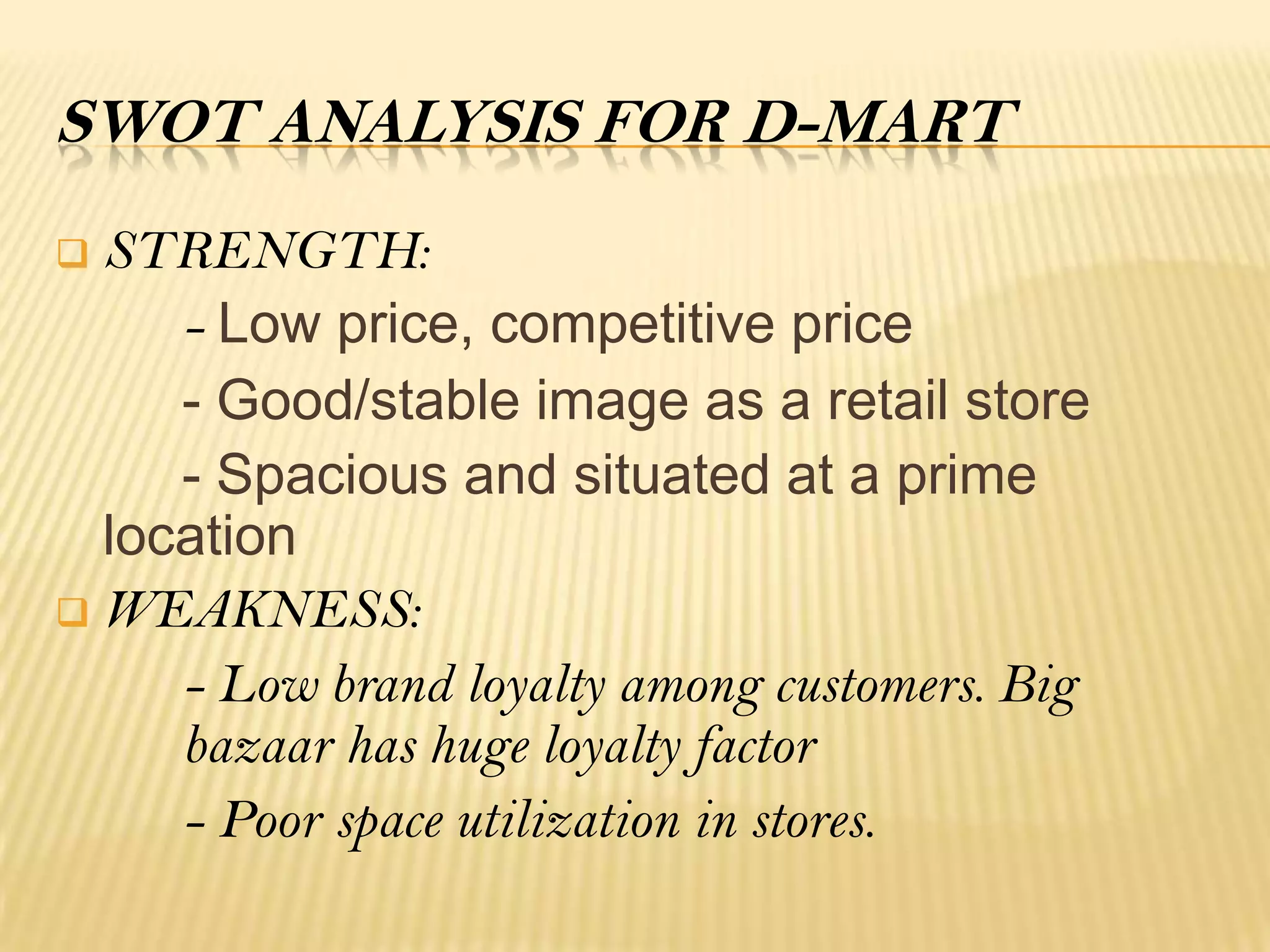 Presentation of d mart | PPTX
