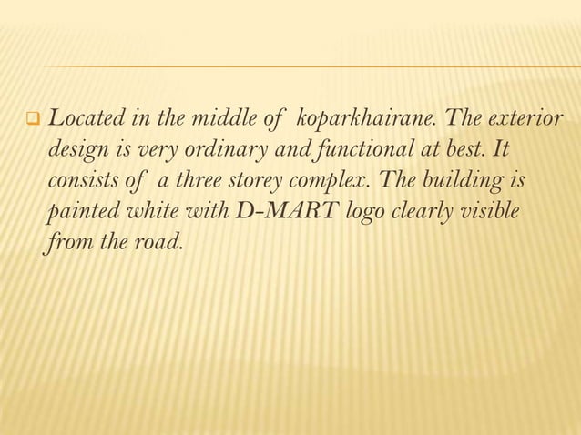 Presentation of d mart | PPTX