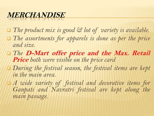 Presentation of d mart | PPTX