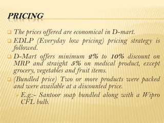 Presentation of d mart | PPTX
