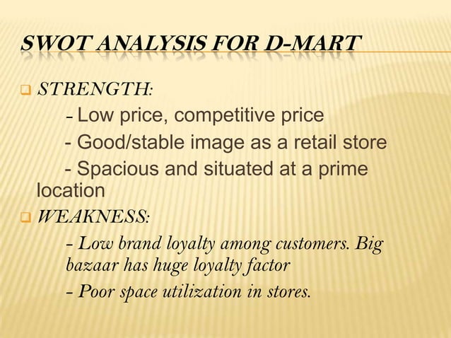 Presentation of d mart | PPTX
