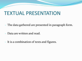 Presentation of data | PPTX