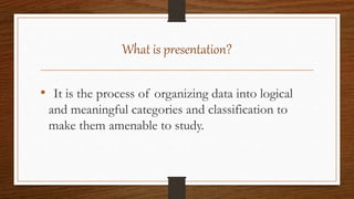 Presentation of Data (thesis writing) | PPTX