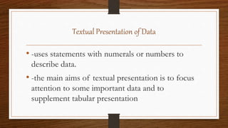 Presentation of Data (thesis writing) | PPTX