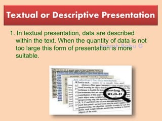 Presentation of Data | PPTX