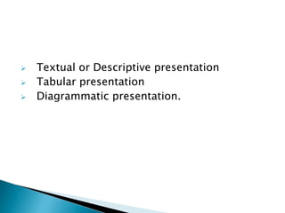 Presentation of data | PPT