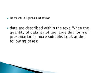 Presentation of data | PPT