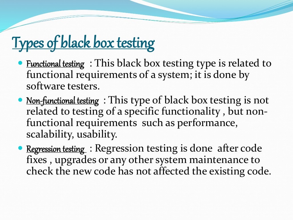 WHITE BOX & BLACK BOX TESTING IN DATABASE