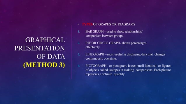 Presentation of data by different methods | PDF