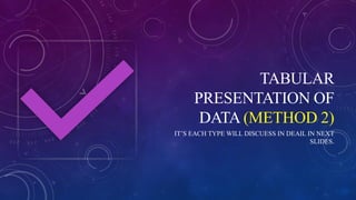 Presentation of data by different methods | PDF