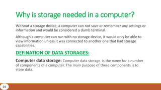Computer data storage classification | PPTX