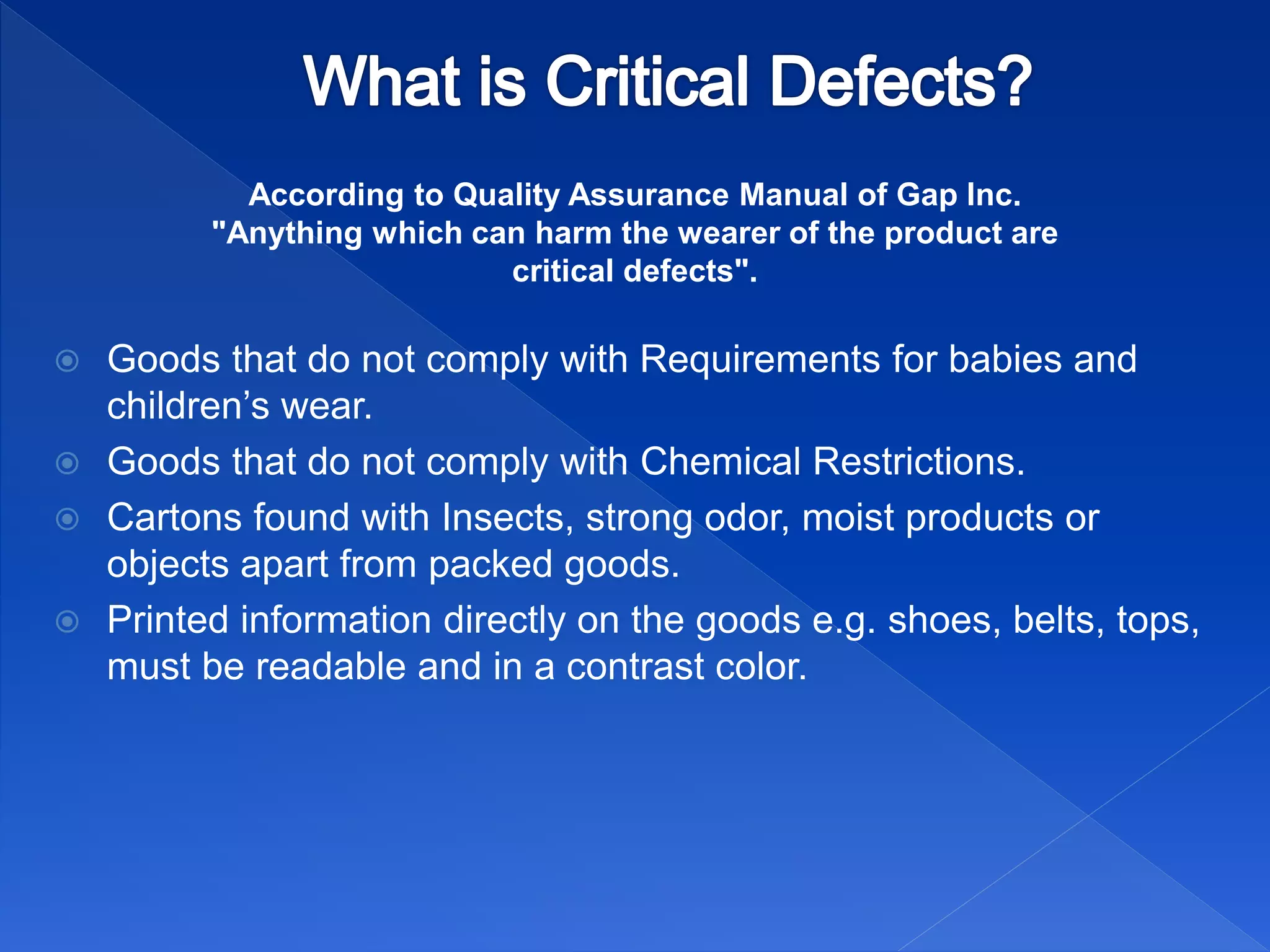 Presentation of defects | PPTX | Needlework | Arts and Crafts