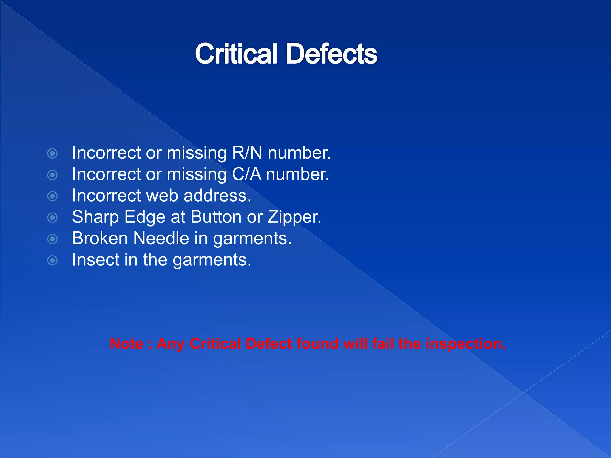 Presentation of defects | PPTX