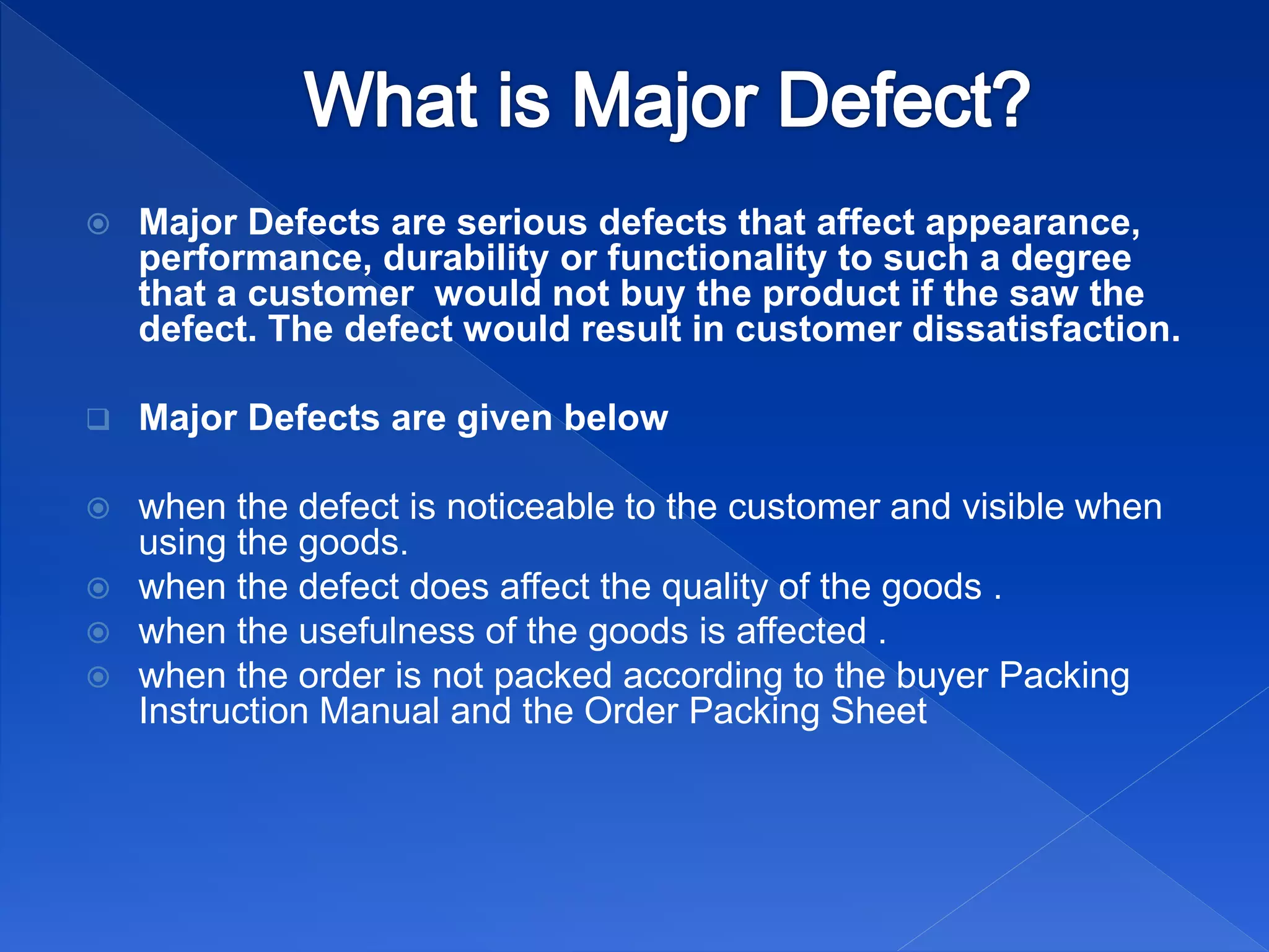 Presentation of defects | PPTX