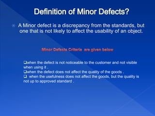 Presentation of defects | PPTX