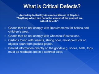 Presentation of defects | PPTX