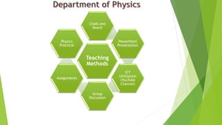 Presentation of dept of physics to the NAAC peer team visit | PPTX