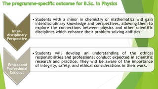 Presentation of dept of physics to the NAAC peer team visit | PPTX