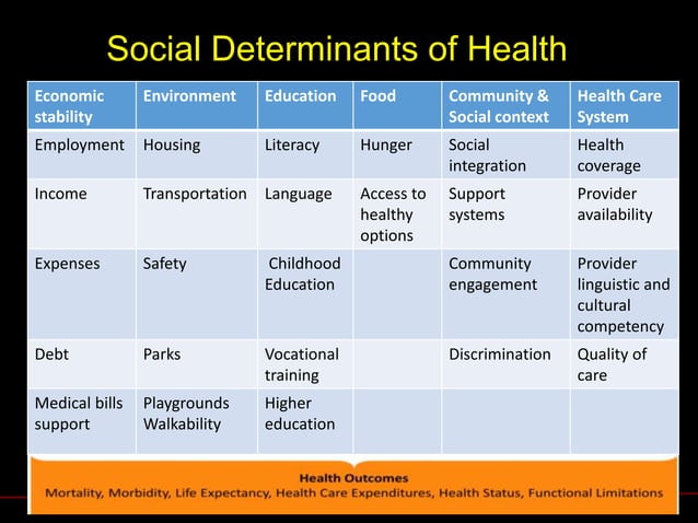 Presentation of determinants of health | PPTX | Healthcare Industry ...